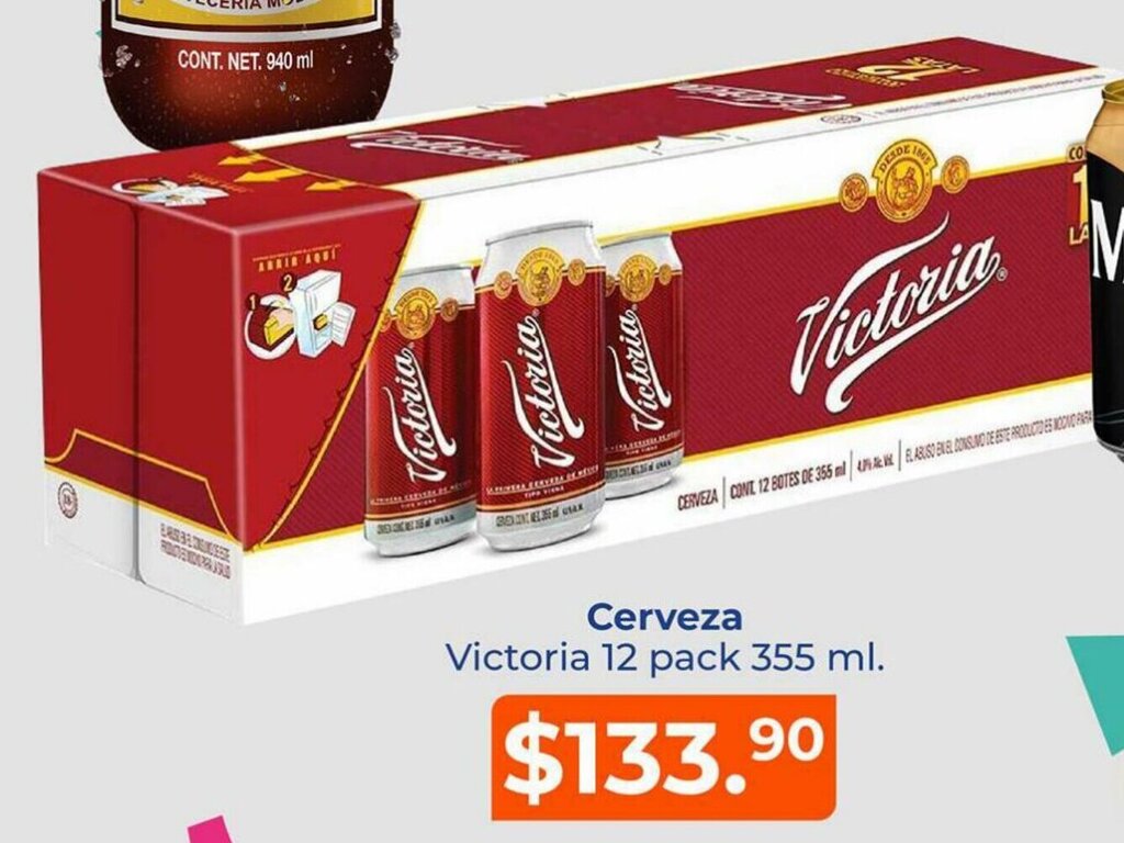 Cerveza Victoria 12 Pack 355ml oferta en Tiendas Neto