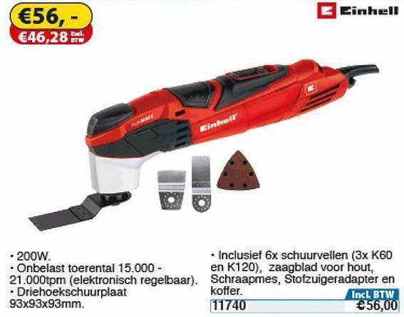 Einhell TE-MG 200 CE Multitool aanbieding bij Toolstation
