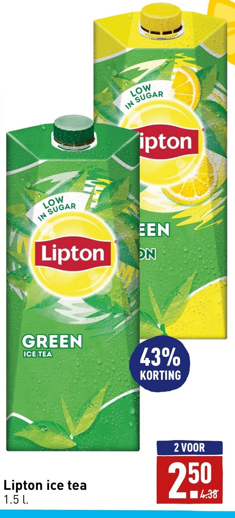 Lipton ice tea 1.5l aanbieding bij ALDI