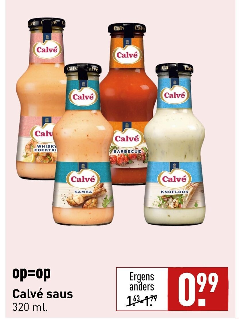 Calve saus 320 ml aanbieding bij ALDI