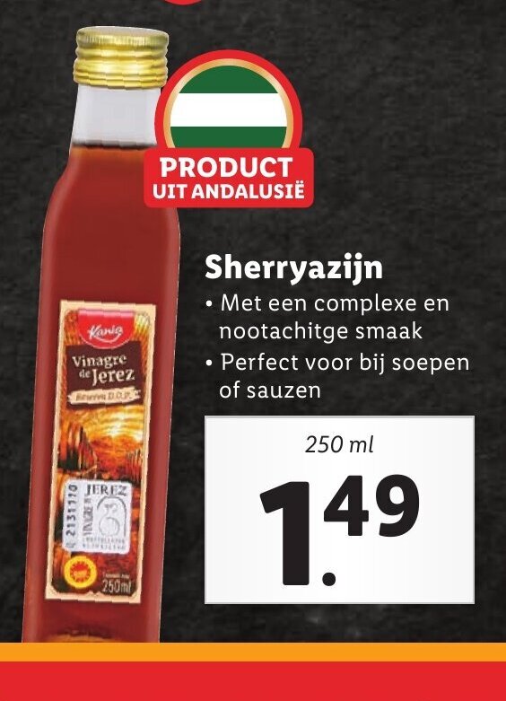 Sherryazijn 250 ml aanbieding bij Lidl