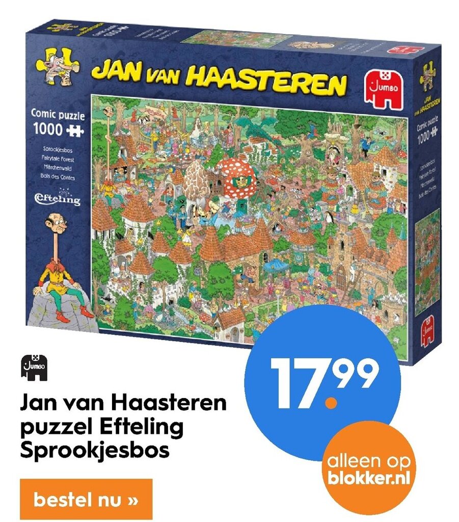 Jan van Haasteren puzzel Efteling Sprookjesbos aanbieding bij Blokker