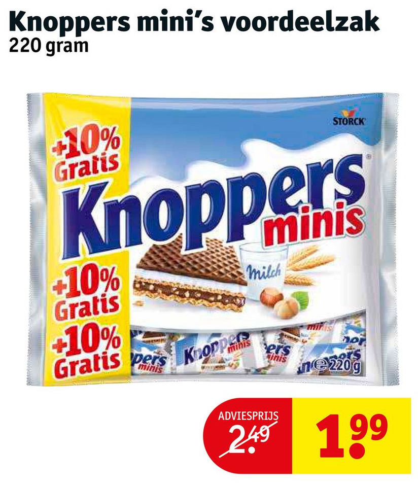 Knoppers mini's voordeelzak aanbieding bij Kruidvat