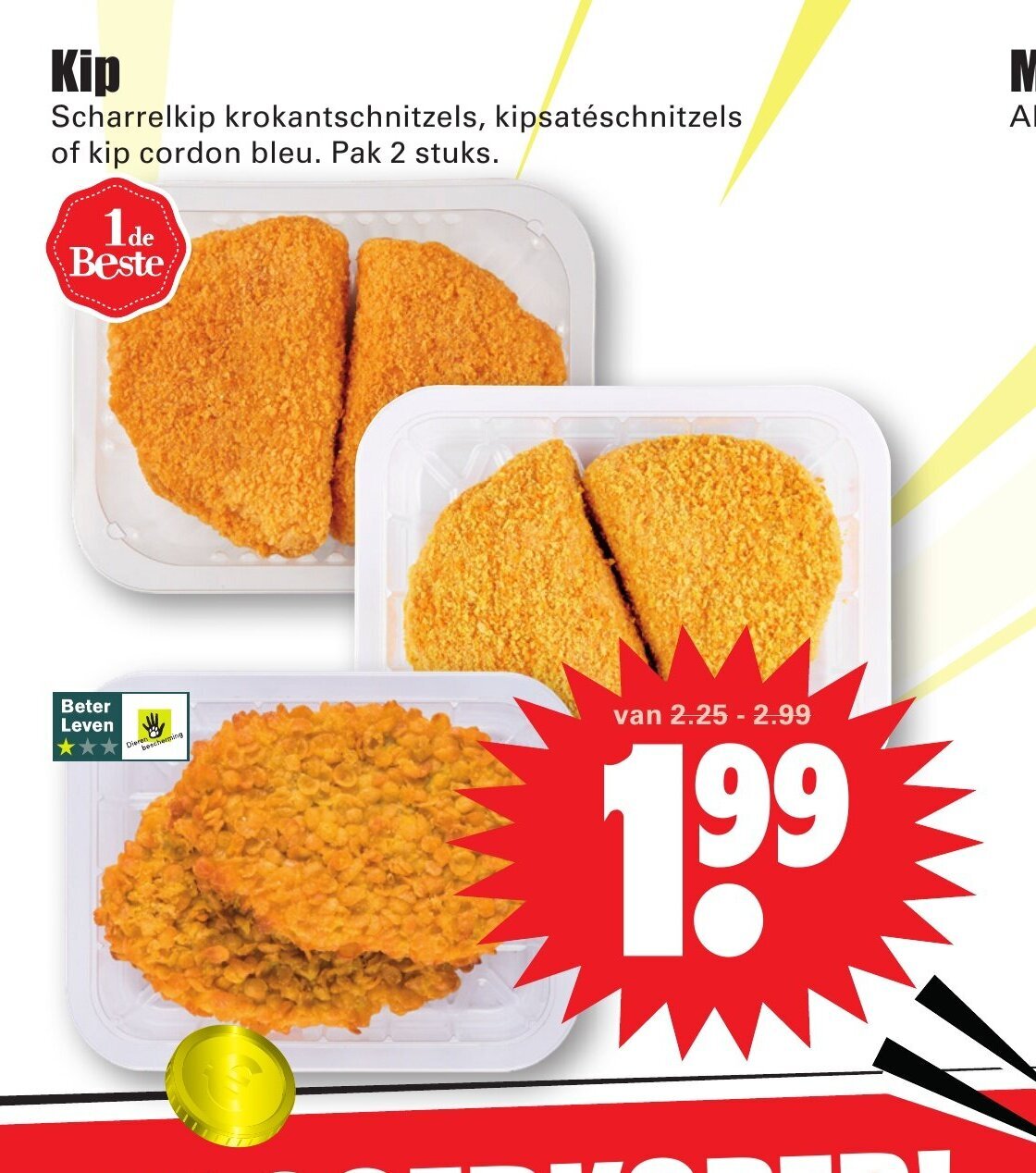 Kip pak 2 stuks aanbieding bij Dirk