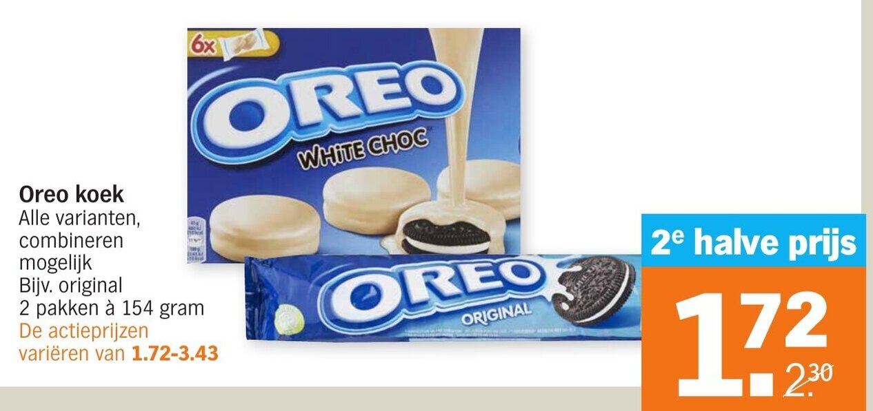 Oreo koek aanbieding bij Albert Heijn
