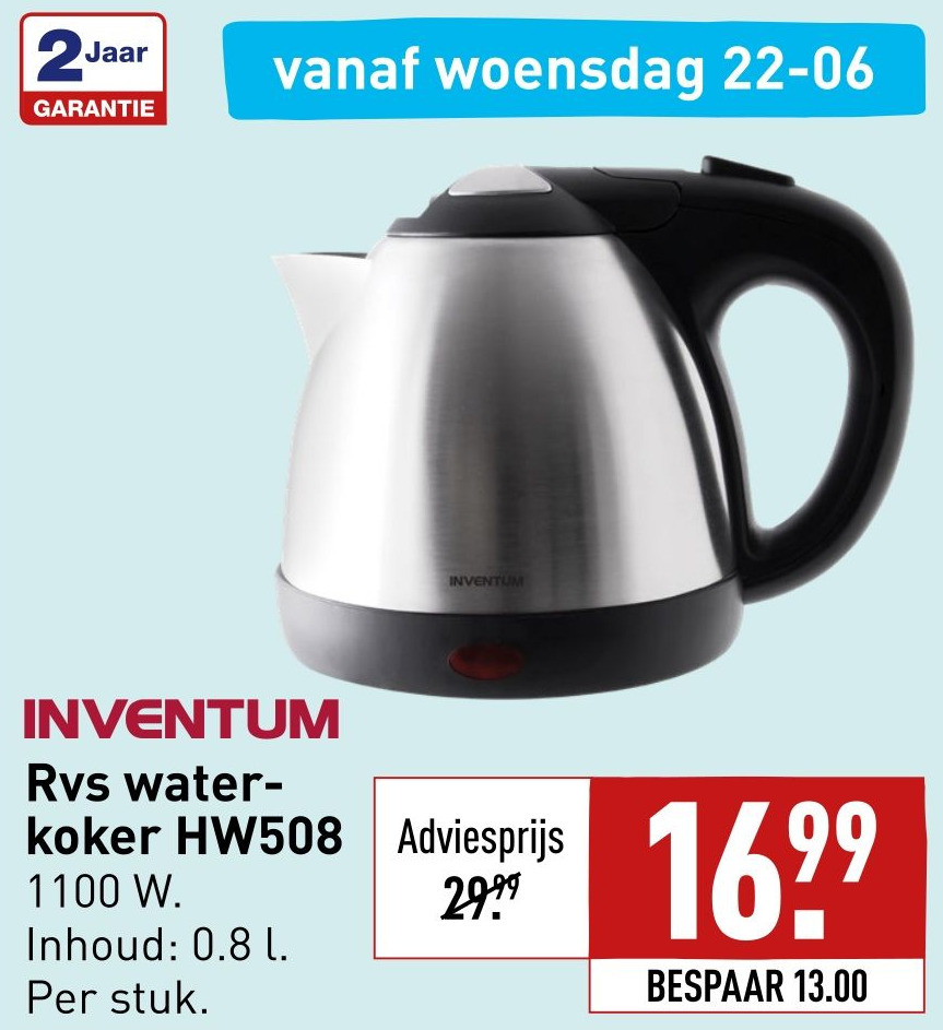 Rvs water- koker HW508 aanbieding bij ALDI