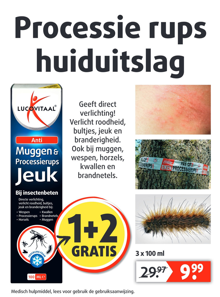Muggen & Processierups Jeuk 1+2 gratis aanbieding bij Lucovitaal