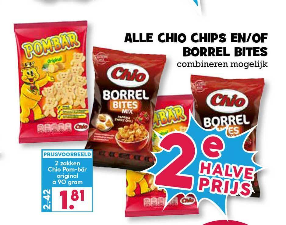 Alle Chio Chips En-of Borrel Bites aanbieding bij Boon`s Markt