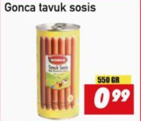 Gonca tavuk sosis 550g aanbieding bij Tanger Markt