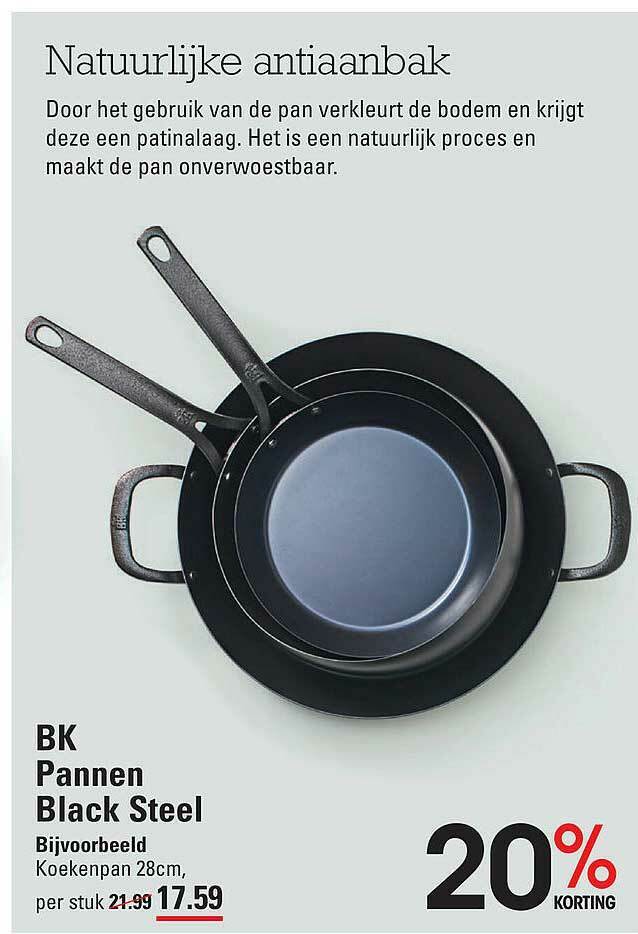 Bk pannen black steel aanbieding bij Sligro