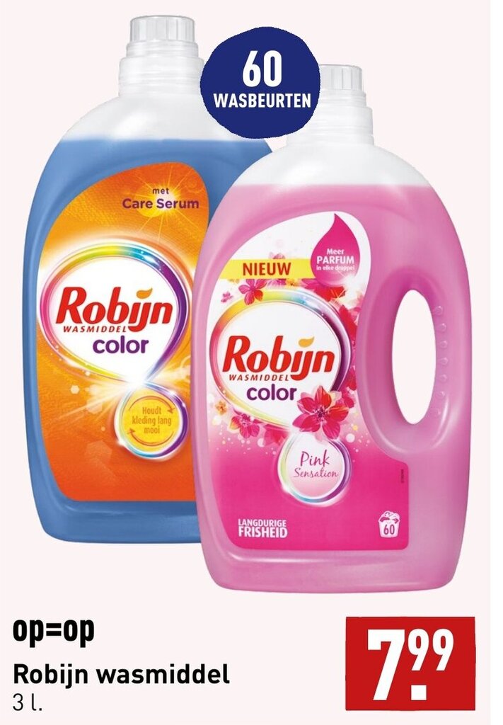 Robijn wasmiddel 3L aanbieding bij ALDI