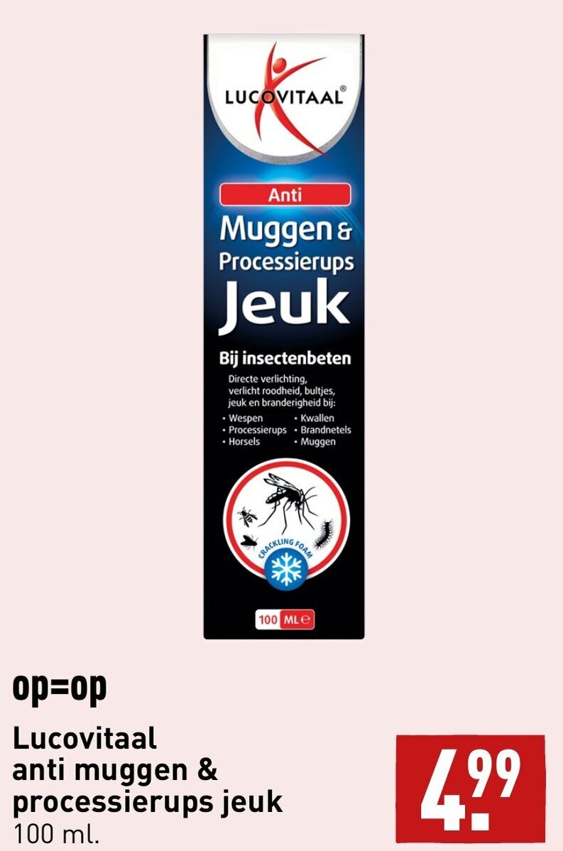 Lucovitaal anti muggen & processierups jeuk 100ml aanbieding bij ALDI
