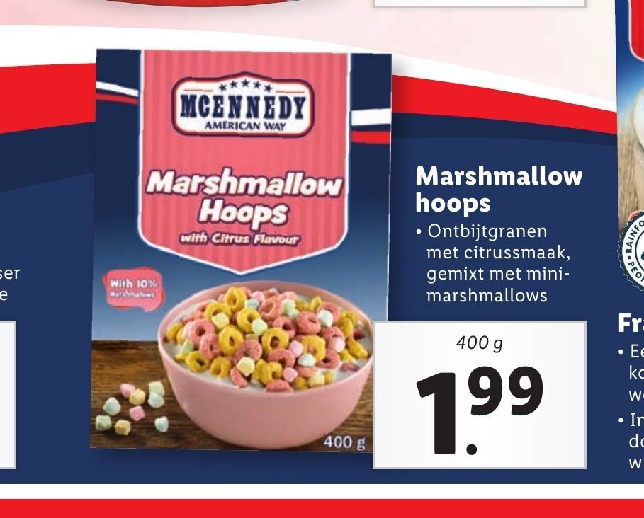 Marshmallow hoops 400 g aanbieding bij Lidl