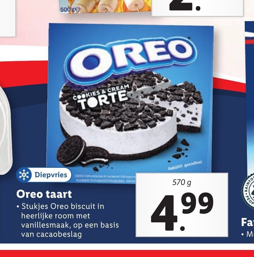 Diepvries Oreo taart 570 g aanbieding bij Lidl