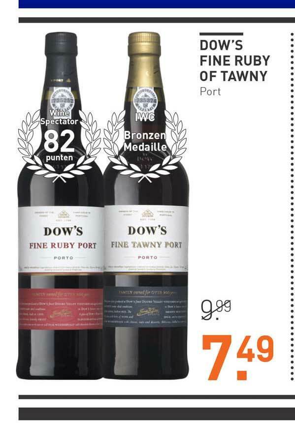 Dow's Fine Ruby Of Tawny Port aanbieding bij Gall & Gall