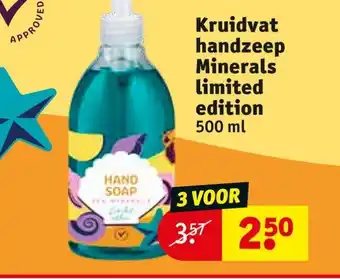 Handzeep Minerals limited edition 500 ml aanbieding bij Kruidvat