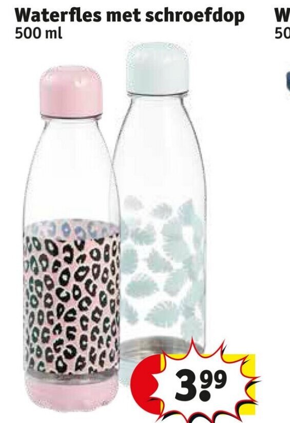 Waterfles met schroefdop 500 ml aanbieding bij Kruidvat