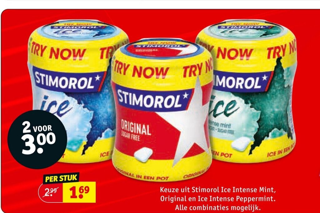 Keuze uit Stimorol Ice Intense Mint, Original en Ice Intense Peppermint ...