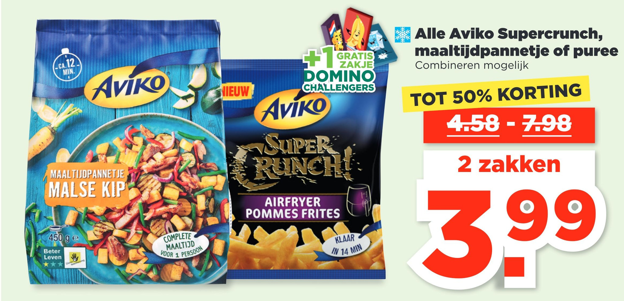 Alle Aviko Supercrunch, maaltijdpannetje of puree aanbieding bij PLUS
