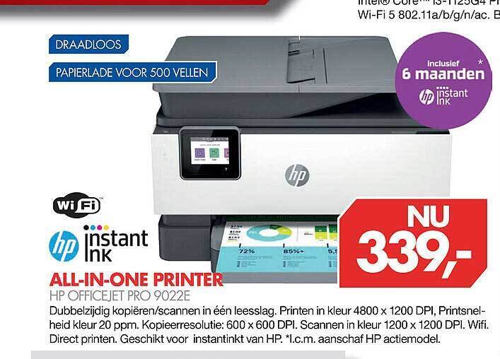 HP All-In-One Printer HP Officejet Pro 9022E aanbieding bij Vobis