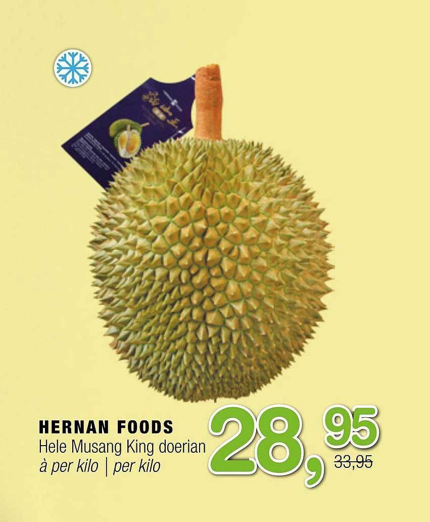Hernan Foods Hele Musang King Doerian aanbieding bij Amazing Oriëntal
