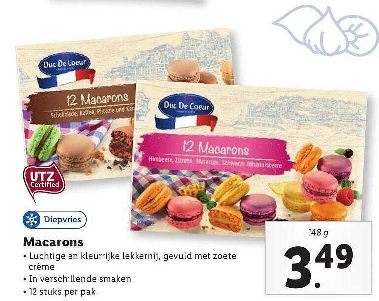Duc de coeur macarons 148 g aanbieding bij Lidl