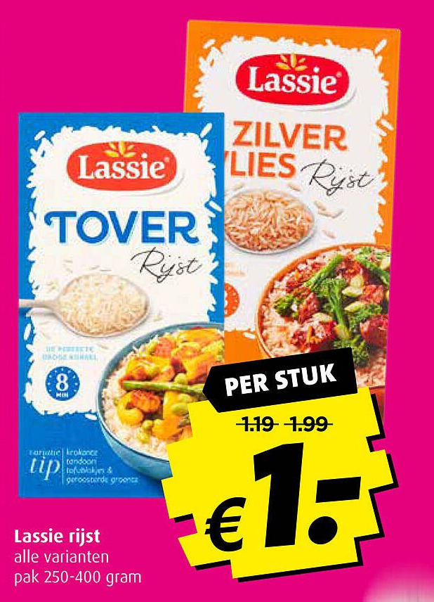 Lassie rijst aanbieding bij Boni