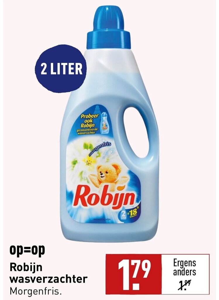 Robijn wasverzachter 2 Liter aanbieding bij ALDI