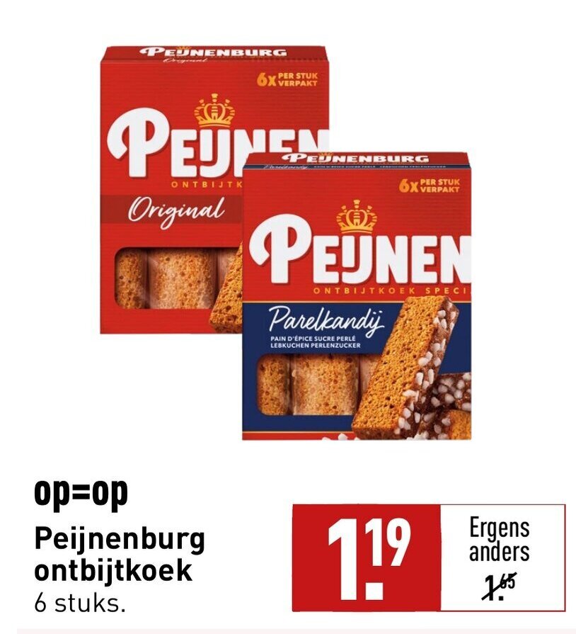 Peijnenburg ontbijtkoek 6 stuks aanbieding bij ALDI