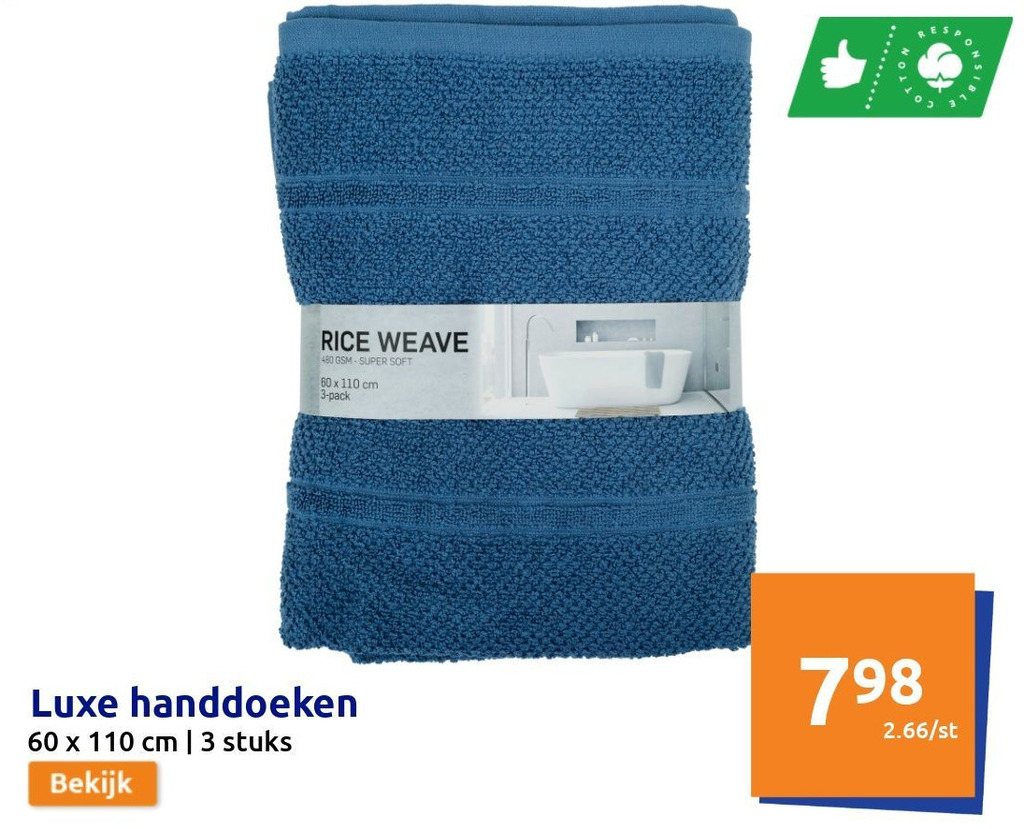 Luxe handdoeken aanbieding bij Action