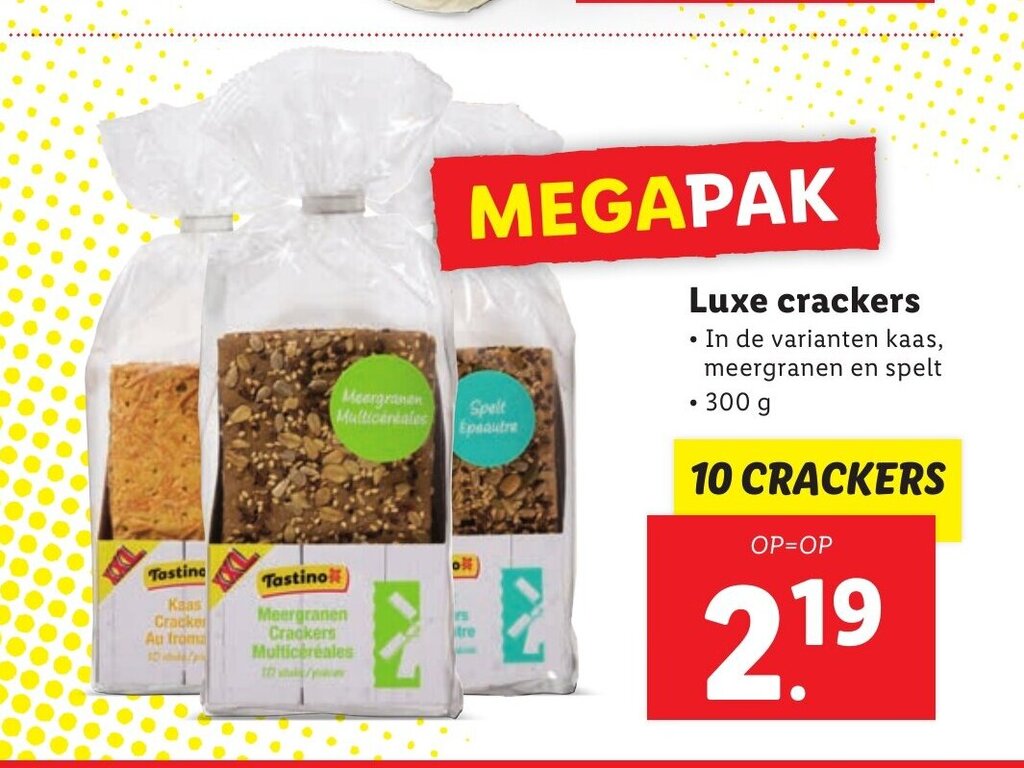Luxe crackers 300 g 10 crackers aanbieding bij Lidl
