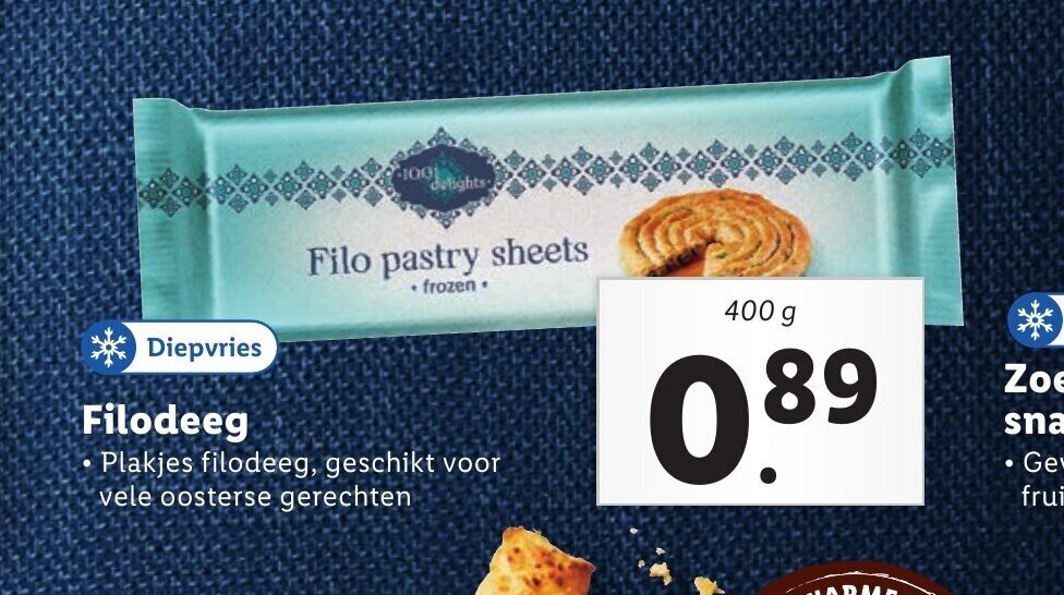 Diepvries Filodeeg 400 g aanbieding bij Lidl