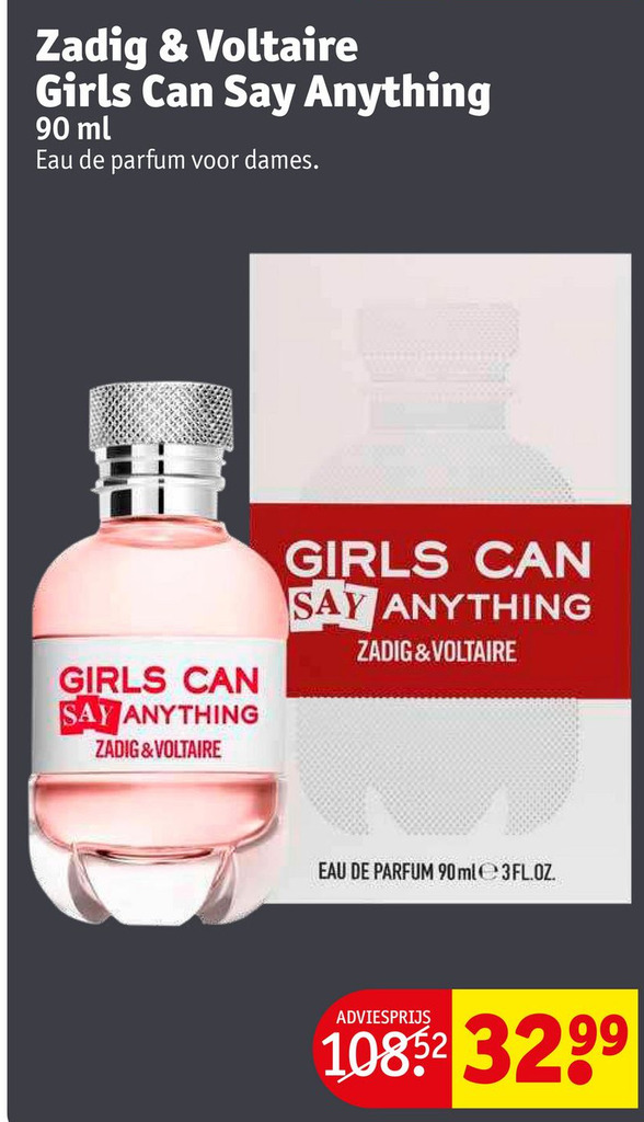 Zadig & Voltaire Girls Can Say Anything 90 ml Eau de parfum voor dames ...