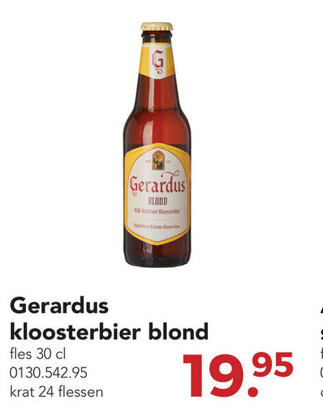 Gerardus kloosterbier blond aanbieding bij Zegro