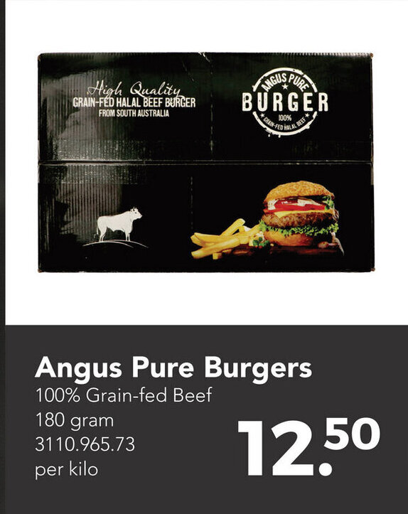 Angus Pure Burgers 180 gram aanbieding bij Zegro