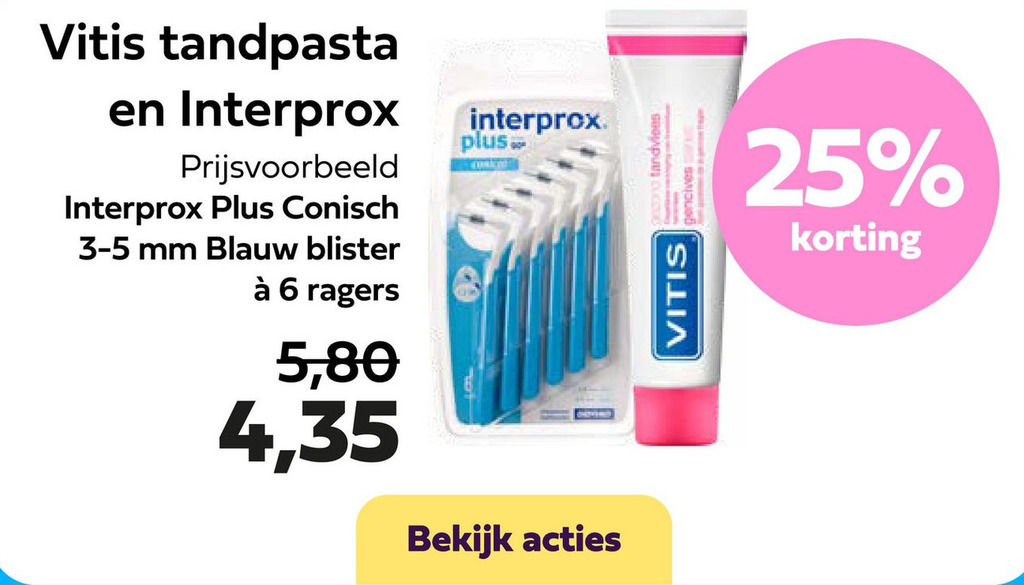 Interpox Plus Conisch 3-5 mm Blauw blister a 6 ragers aanbieding bij ...