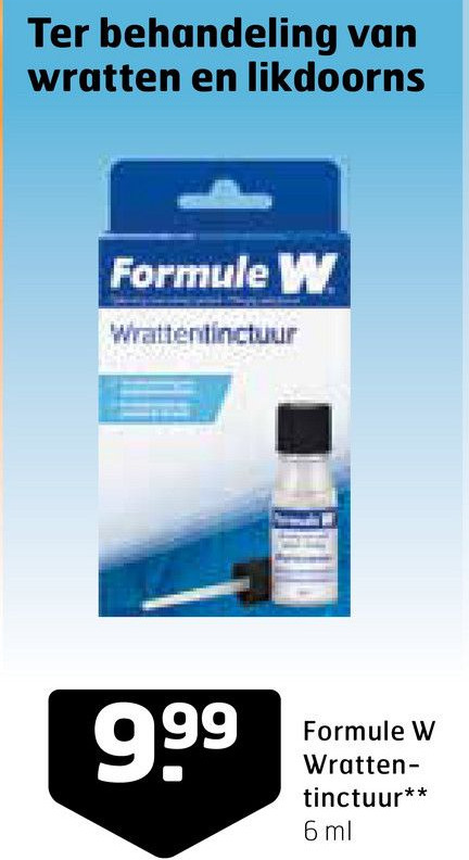 Formule W Wrattentinctuur** aanbieding bij Trekpleister
