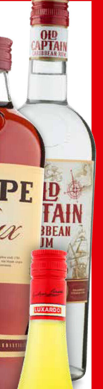 Old Captain caribbean rum 700 ml extra dry aanbieding bij Boni