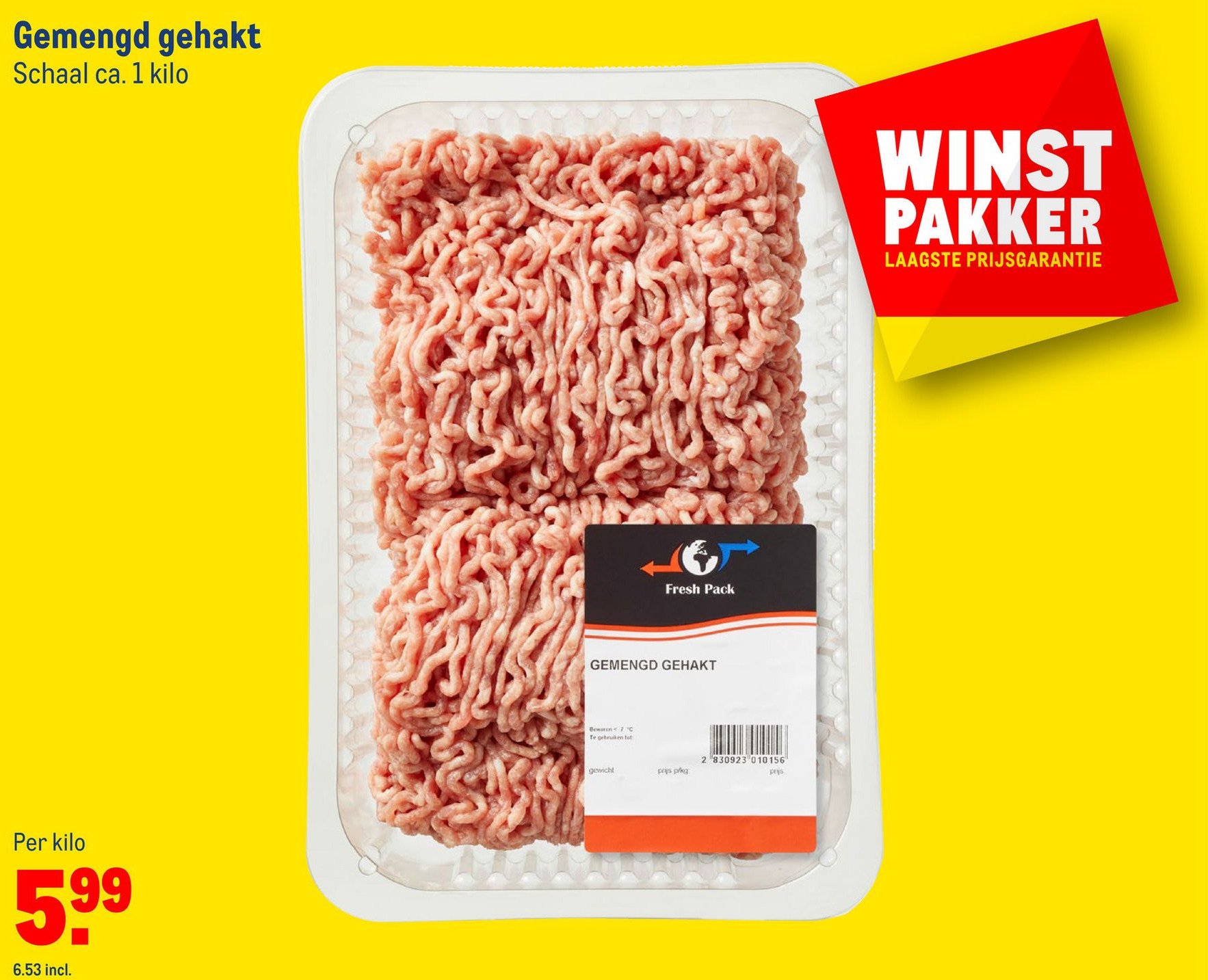 Gemengd gehakt Schaal ca. 1 kilo aanbieding bij Makro