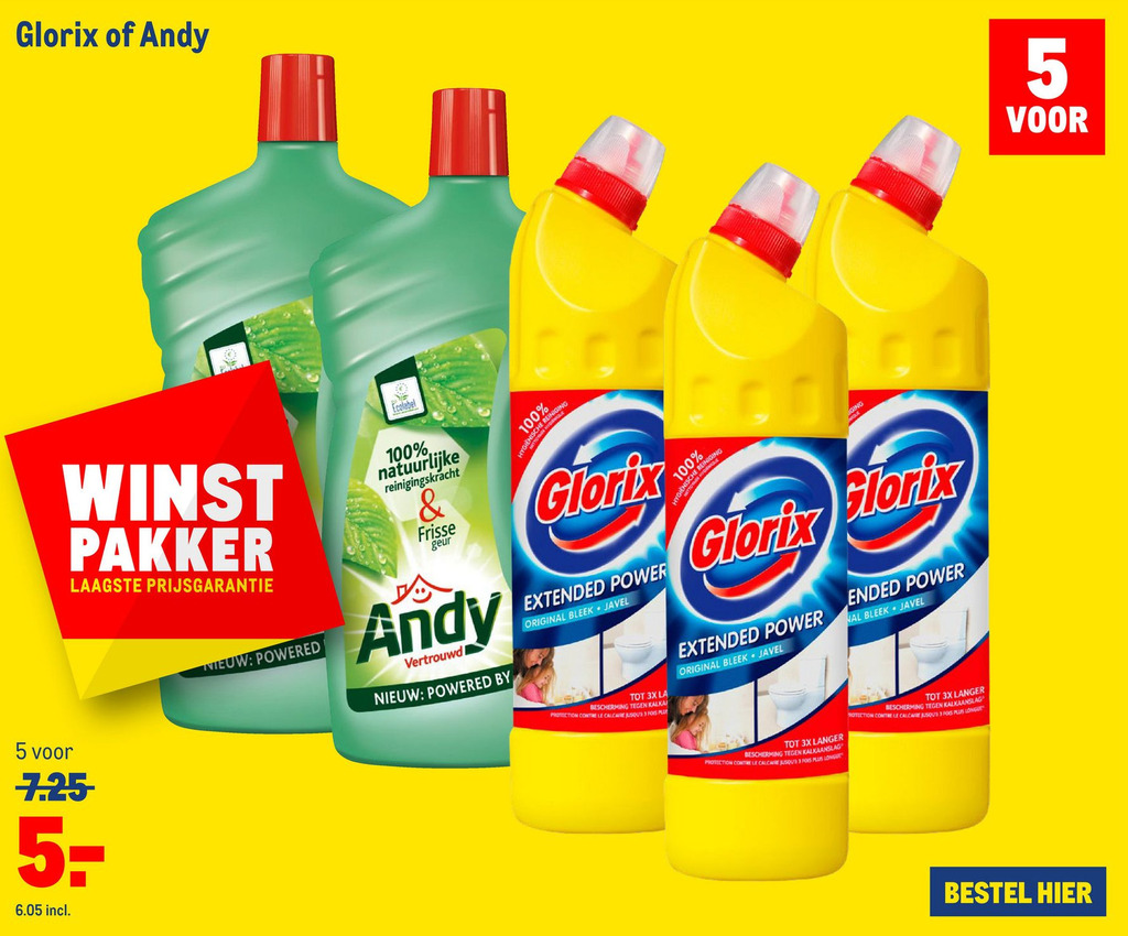 Glorix of Andy aanbieding bij Makro