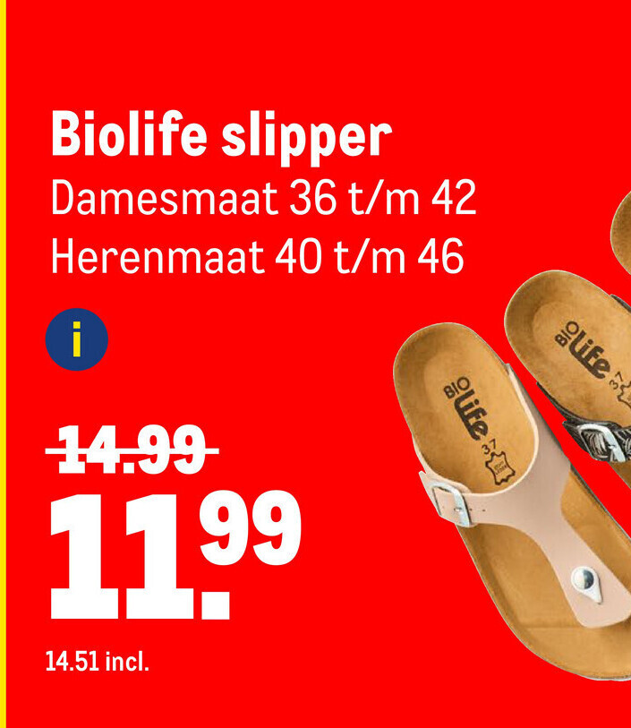 Biolife slipper aanbieding bij Makro