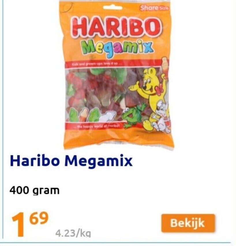 Haribo Megamix 400g aanbieding bij Action