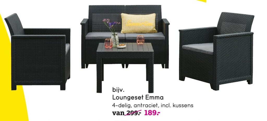 Loungeset Emma aanbieding bij Leen Bakker
