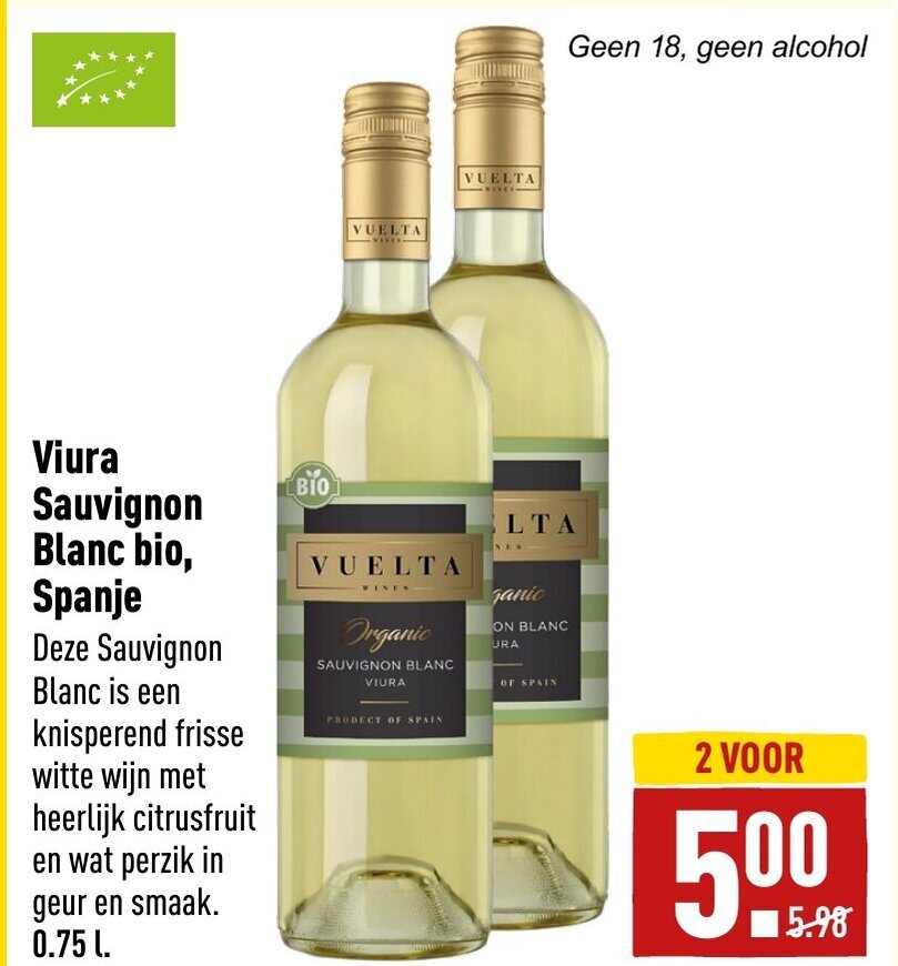 Viura Sauvignon Blanc bio, Spanje aanbieding bij ALDI
