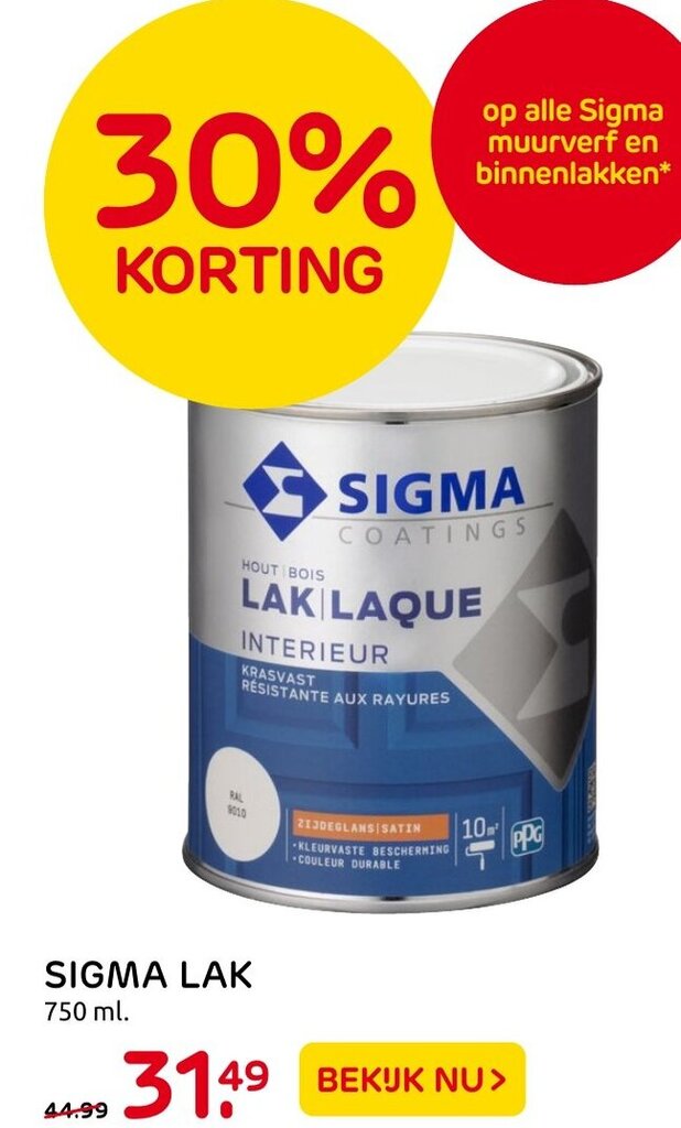 Sigma Lak interieur 750ml aanbieding bij Praxis