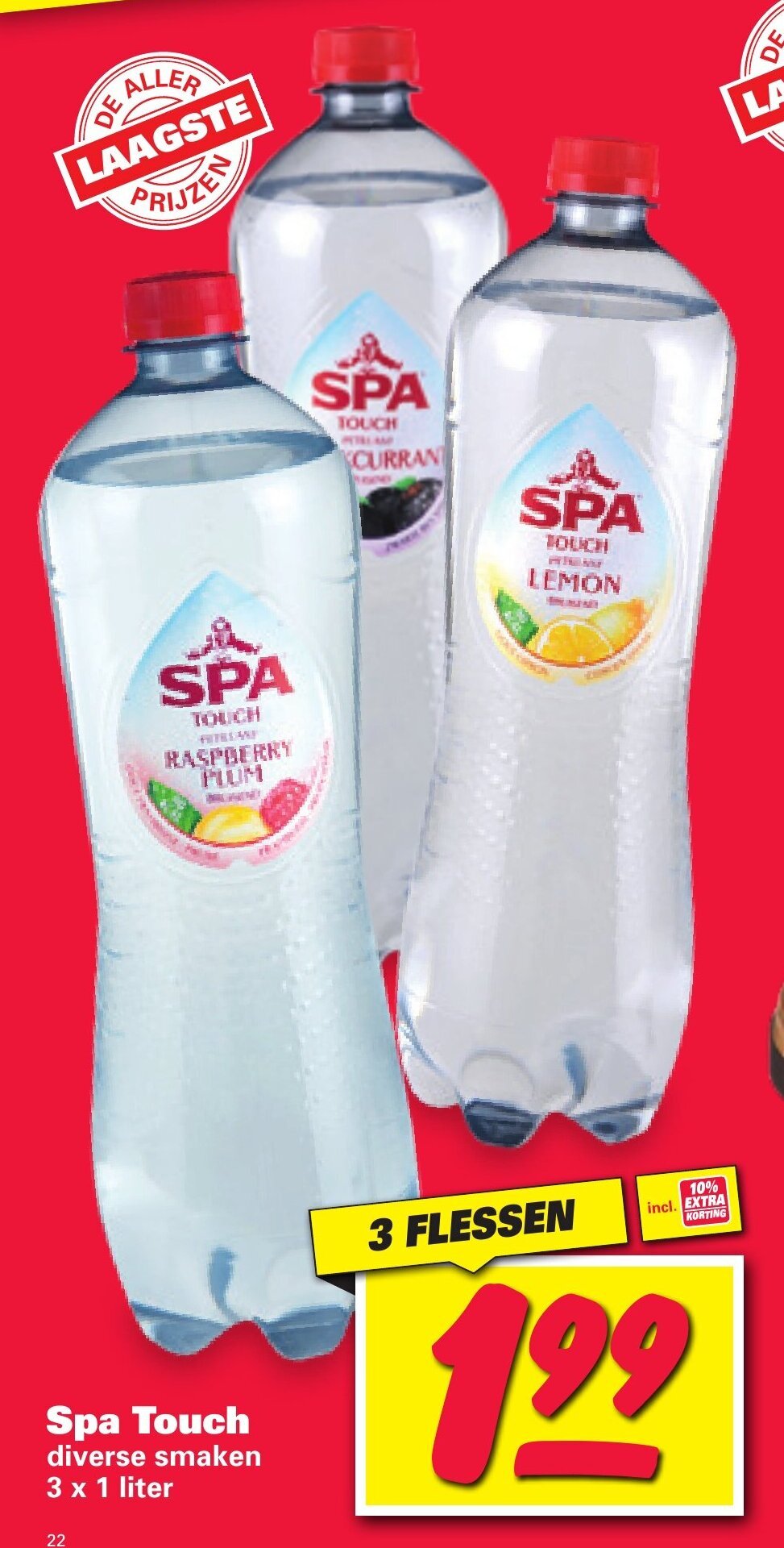 Spa Touch 3 x 1 liter aanbieding bij Nettorama