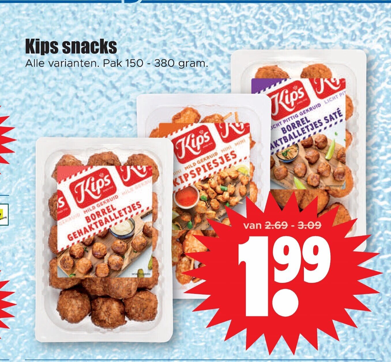 Kips snacks pak 150 - 380 gram aanbieding bij Dirk