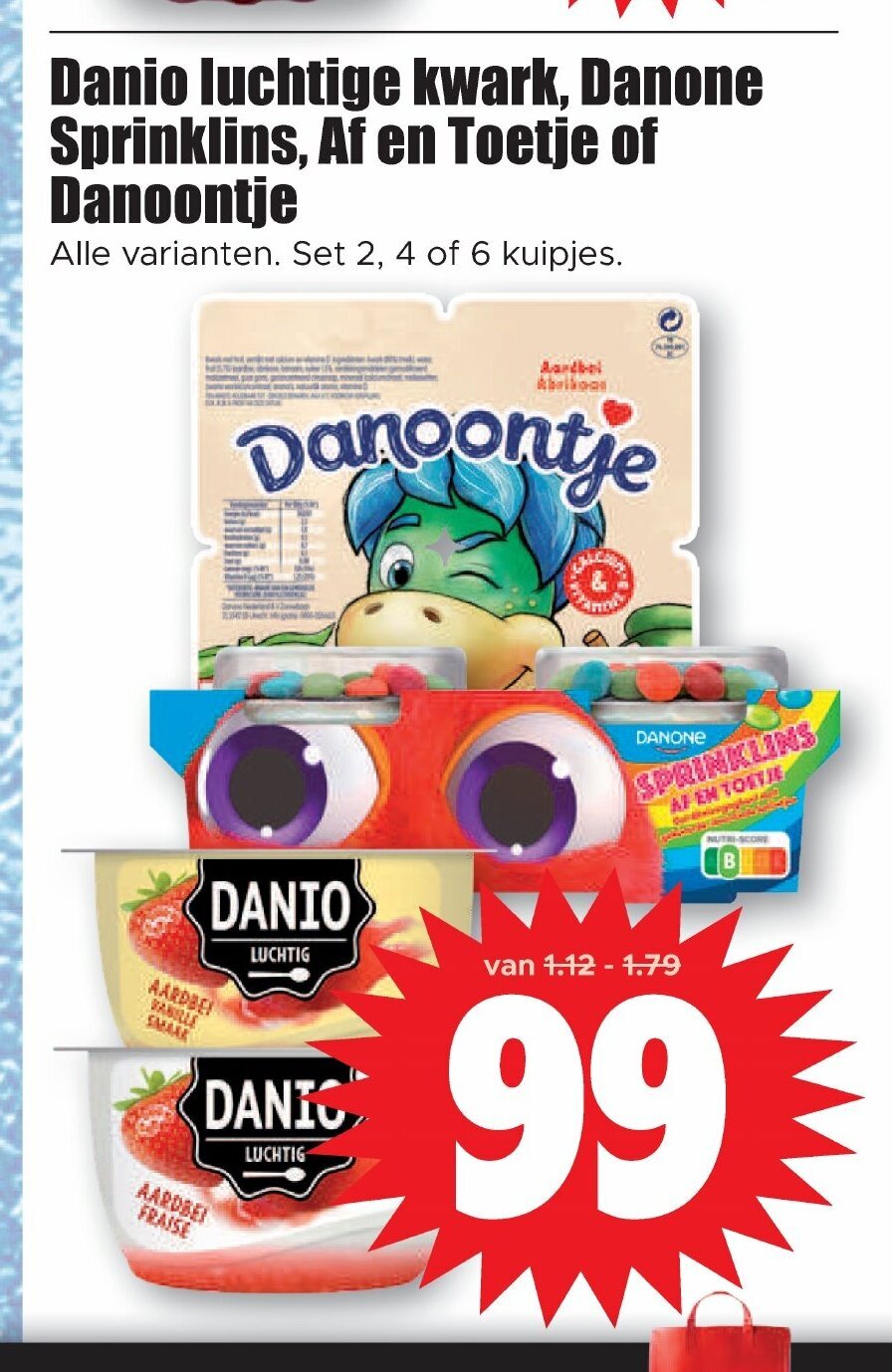 Danio luchtige kwark, Danone Sprinklins, Af en Toetje of Danoontje ...