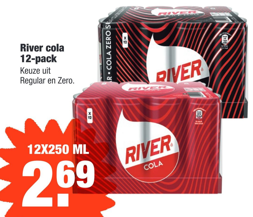 River cola 12-pack aanbieding bij ALDI