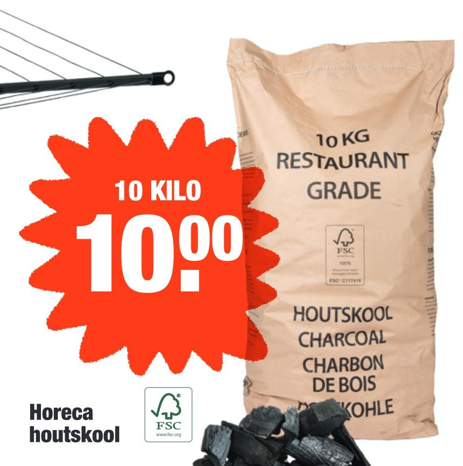 Horeca houtskool aanbieding bij ALDI